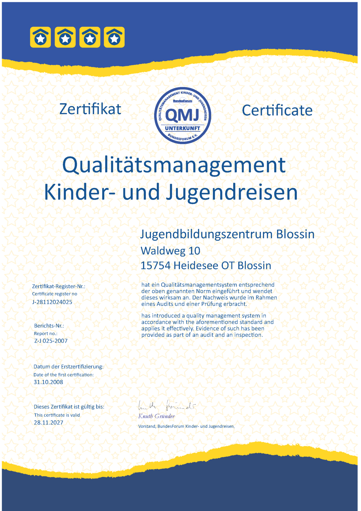 Blossin – Jugendbildungszentrum Blossin